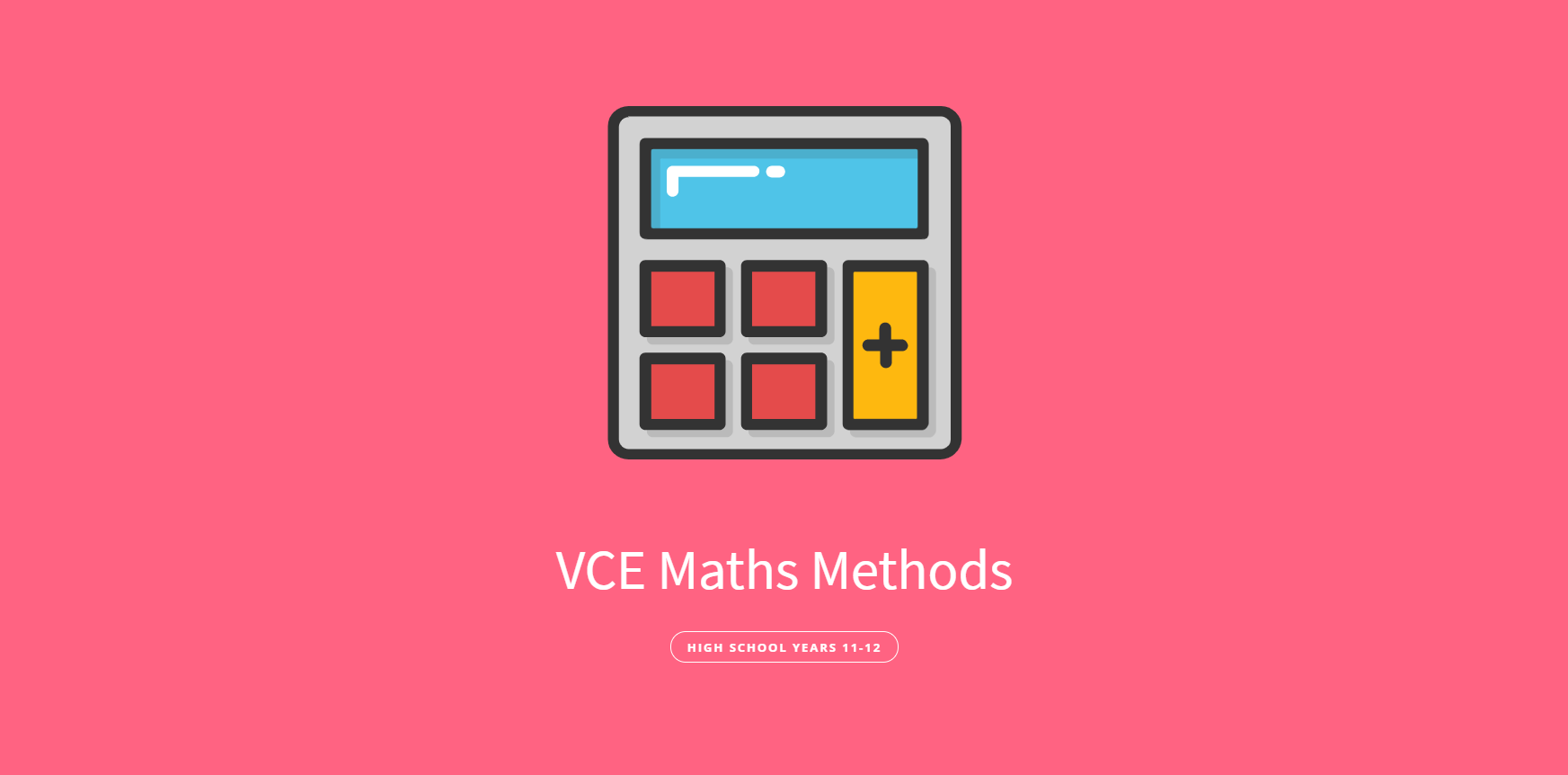 📖 Private VCE Maths Methods Tutoring In Melbourne | One On One